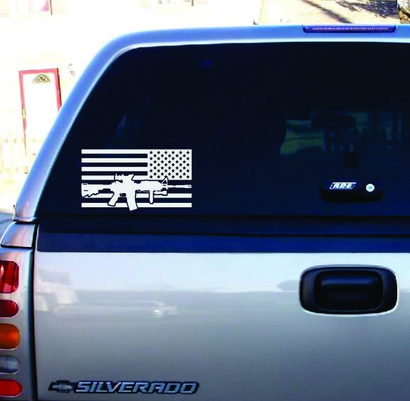 AR-15 American Flag Decal / Sticker | Etsy