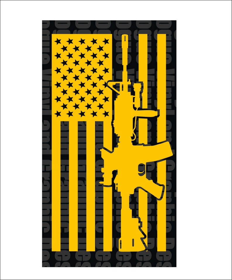 AR-15 American Flag Decal / Sticker | Etsy