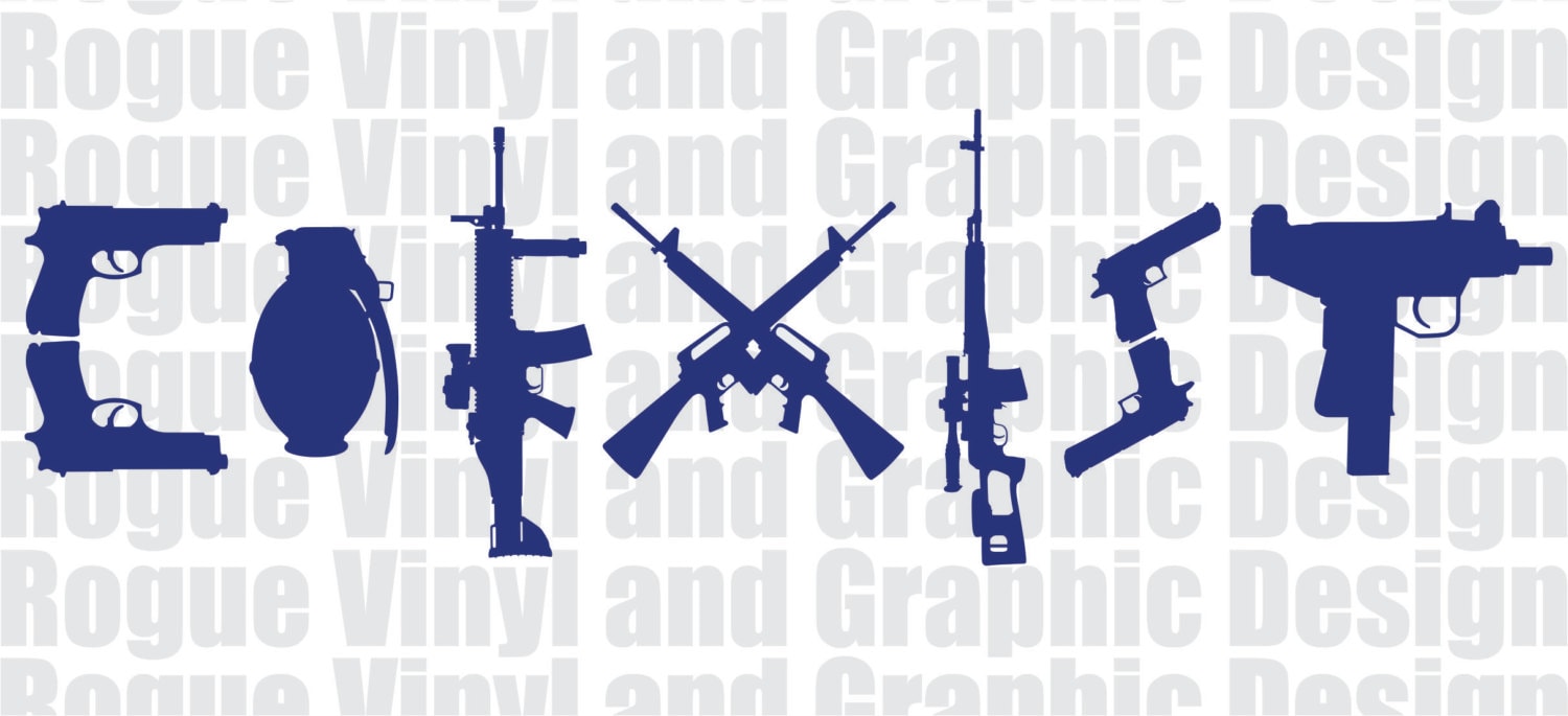 Coexist Vinyl Decal / Sticker Guns Grenade Super High - Etsy