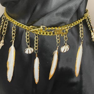 Shell Belt . Chain Belt . Feather Belt. Hip Belt. Waist Belt - Etsy