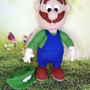 Doll Pattern Super Plumber Man Bro, Toy Knitting Pattern, Amigurumi ...