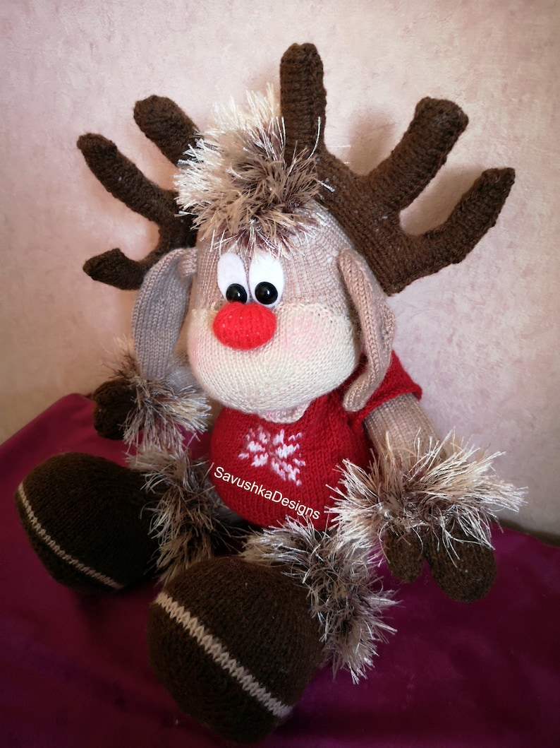 Reindeer Knitting Pattern Christmas Deer Knitted Doll Pattern | Etsy Reindeer Knitting Pattern Christmas Deer Knitted Doll Pattern | Etsy