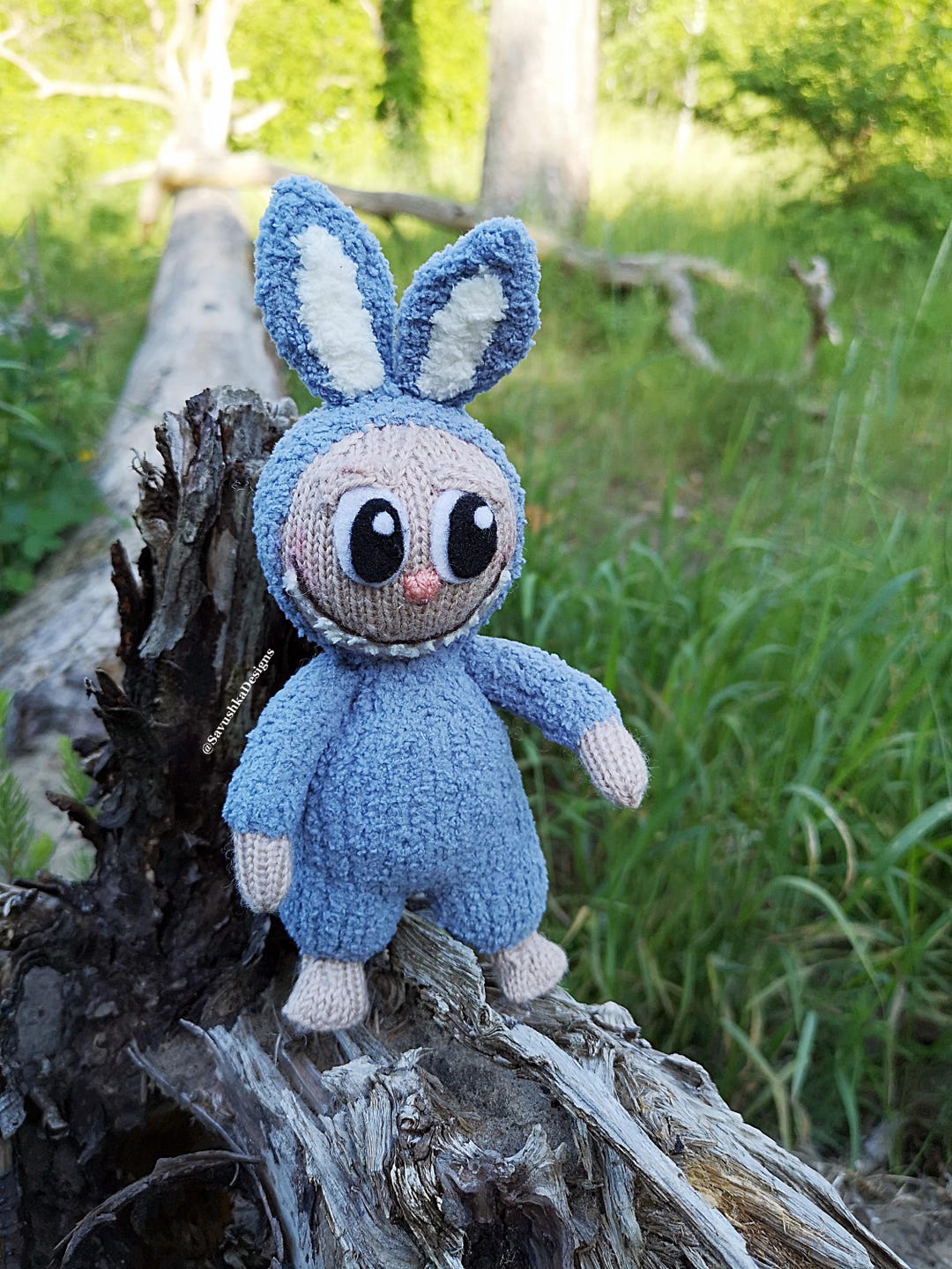 Bunny Labubu Pattern Amigurumi Doll Knitting Pattern, Plush Baby Toy ...