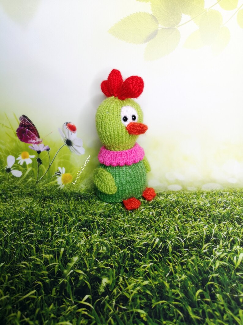 Rooster Knitting Pattern Amigurumi Bird Plush Toy PDF Download - Etsy UK