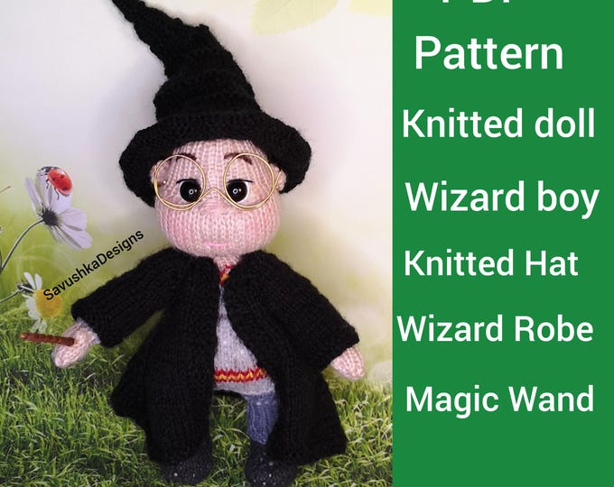 Grumble-snuff the Wizard Toy Knitting Patterns - Etsy Denmark