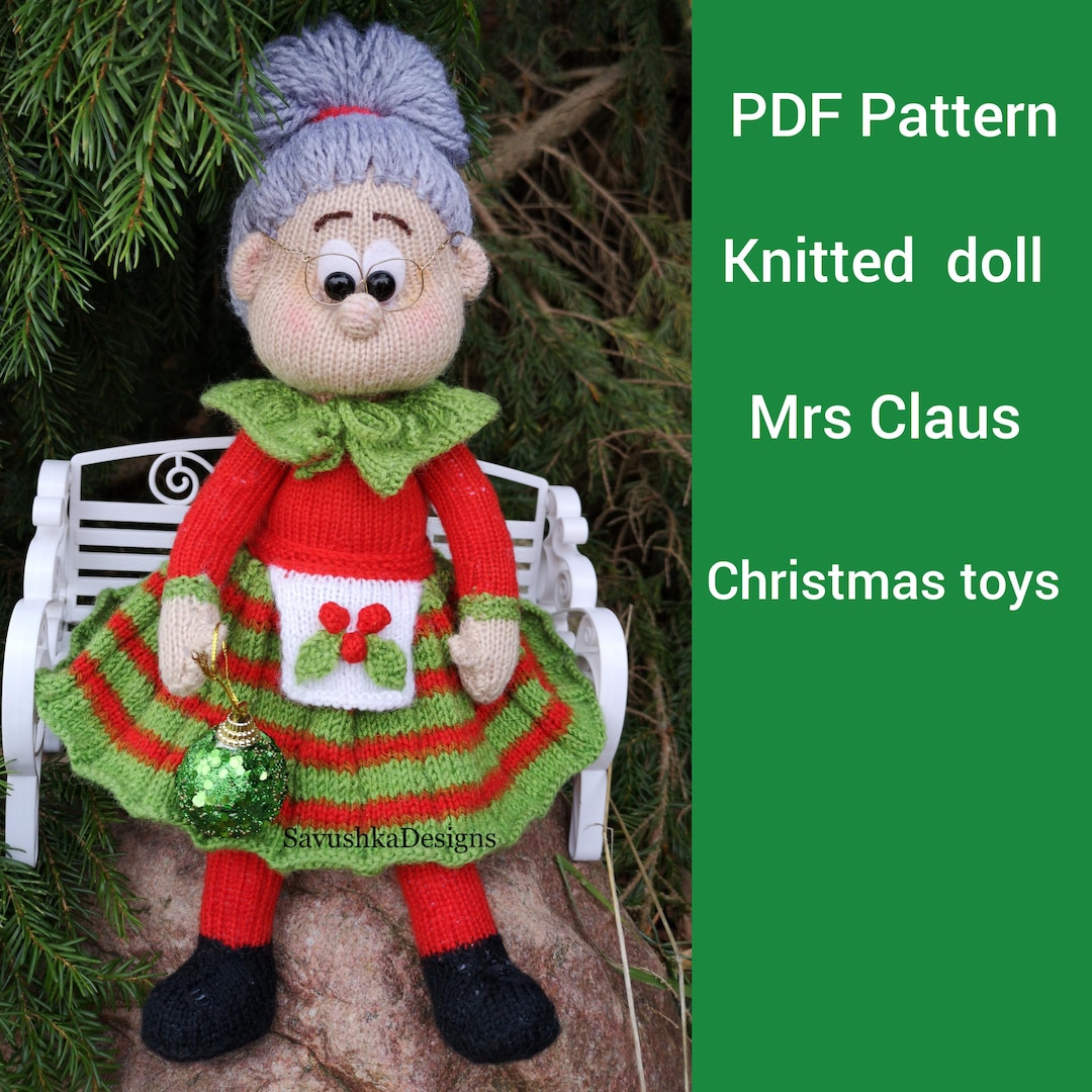 Mrs. Claus Knitting Pattern: Amigurumi Christmas Doll (PDF Pattern) - Etsy