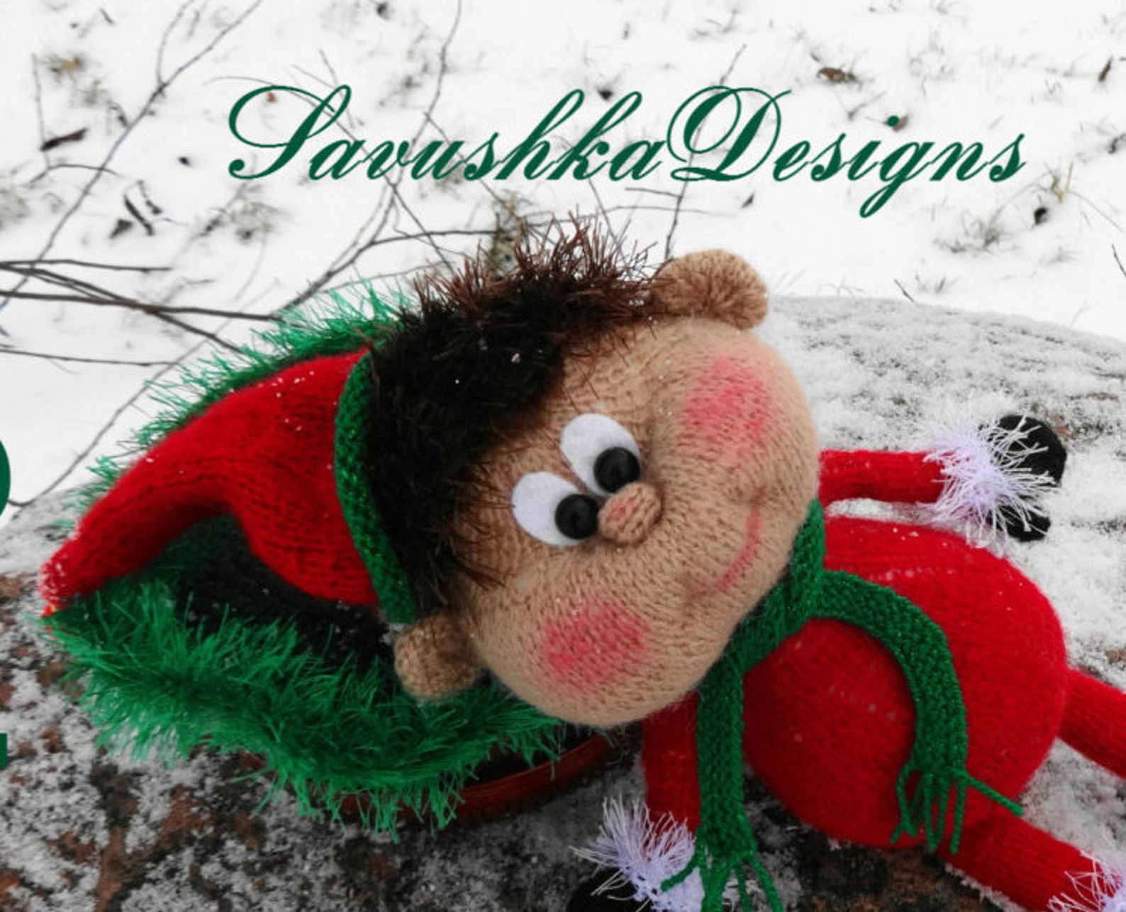 Christmas Amigurumi Elf PDF Pattern Knitted Festive Stuffed Toy Knit ...