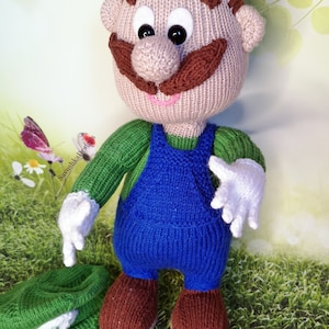 Doll Pattern Super Plumber Man Bro, Toy Knitting Pattern, Amigurumi ...