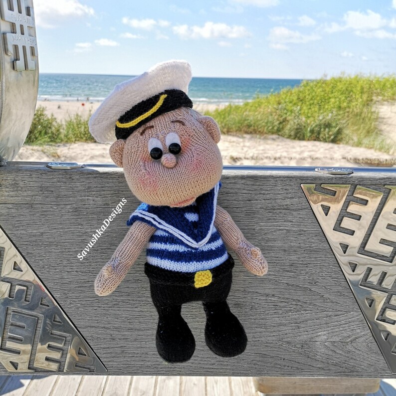 Amigurumi Sailor Doll Knitting Pattern, Knitted Doll Plush Toy ...