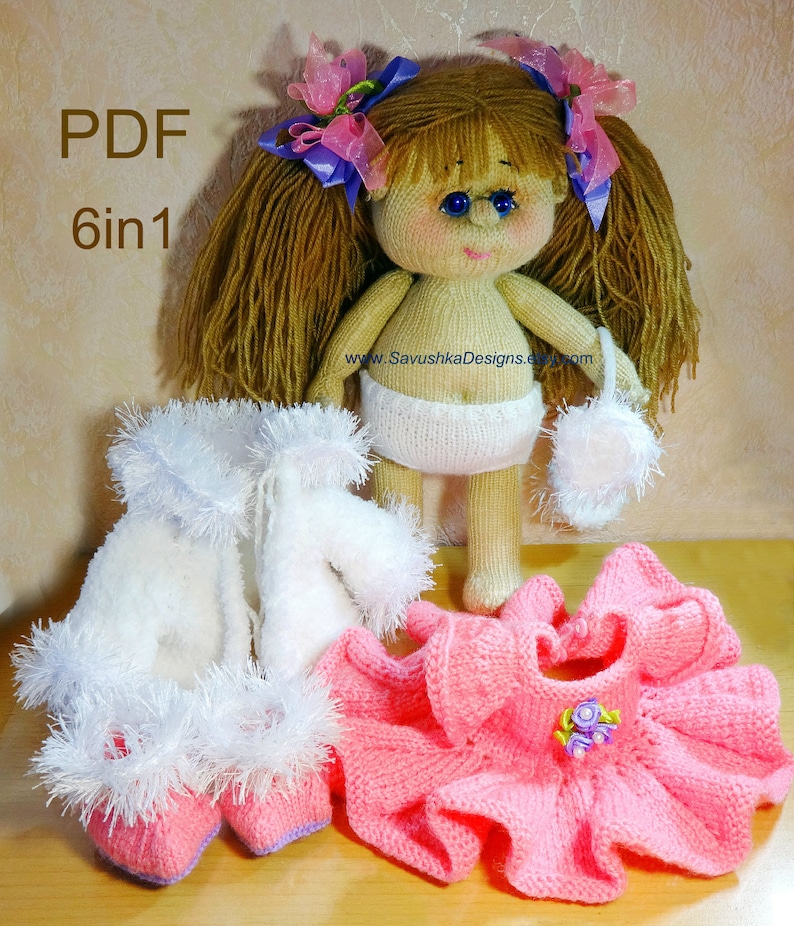 Knitted Doll Amigurumi Pattern, Toy Knitting Patterns - Etsy