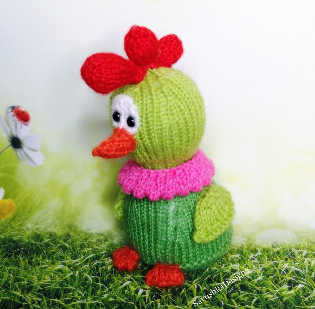 Rooster Knitting Pattern for Easter Toy, Gift for Girl, Instant ...