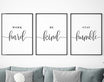Be Kind Work Hard | Etsy