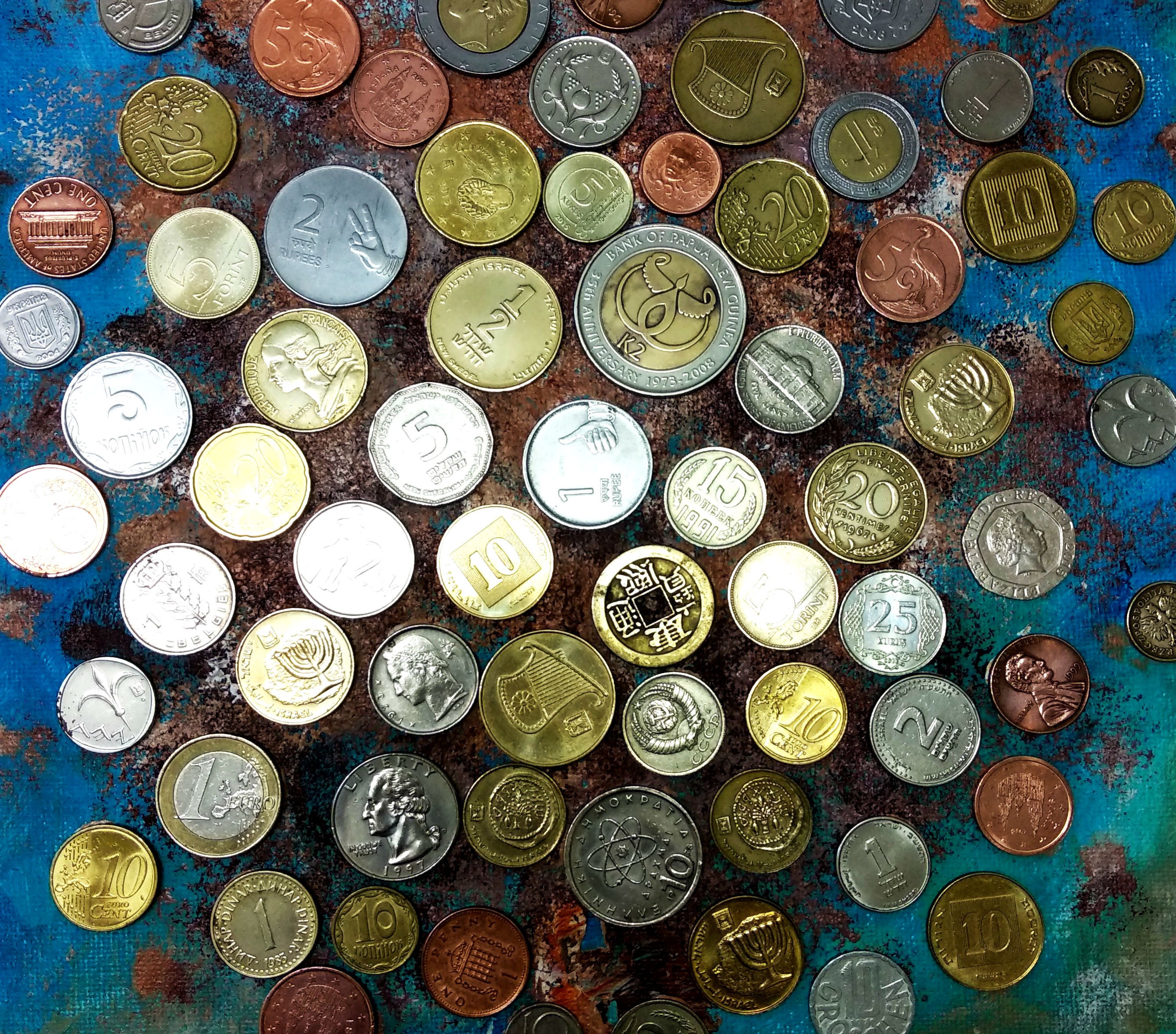 Original Artwork Money Tree Modern Art Canvas Wall Art Money Gift for ...