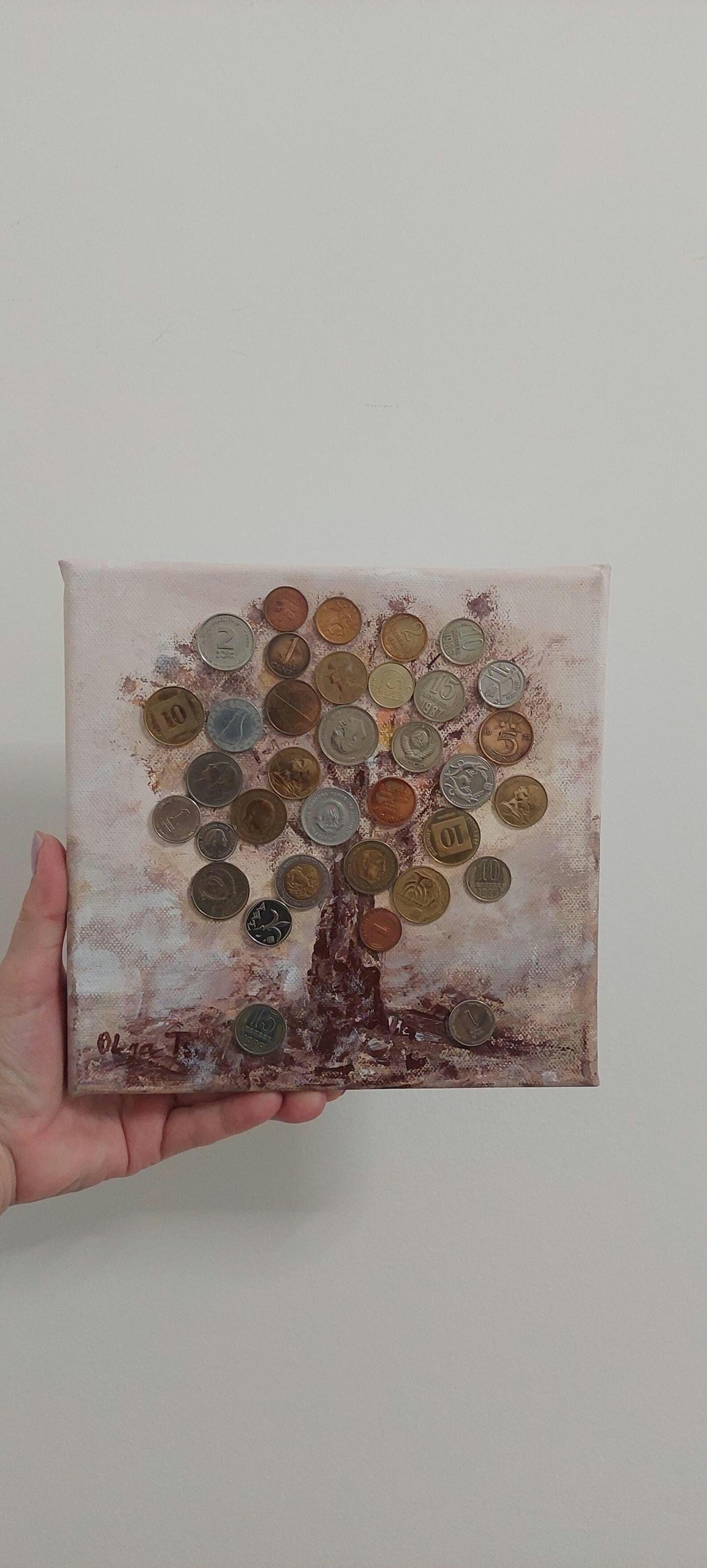 Modern Art Money Tree Canvas Art Beautiful Gift for Lovers Feng Shui ...