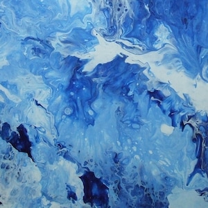 Deep Blue Sea Art Ocean Water Abstract Art Dark Blue Wall - Etsy