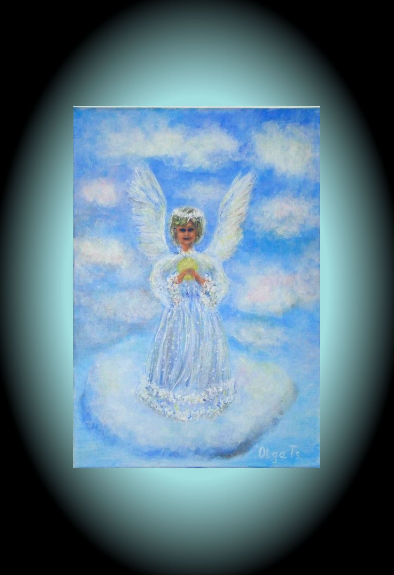 angel art unique painting cute gift ideas christmas gift | Etsy