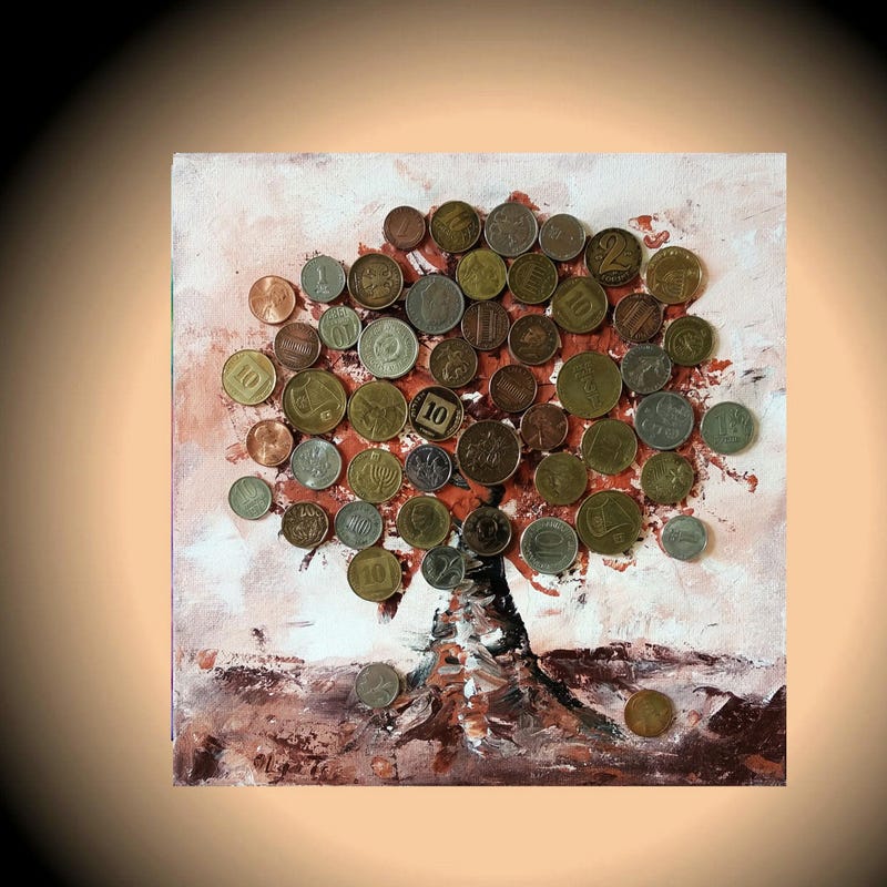 Money Tree Painting - Etsy