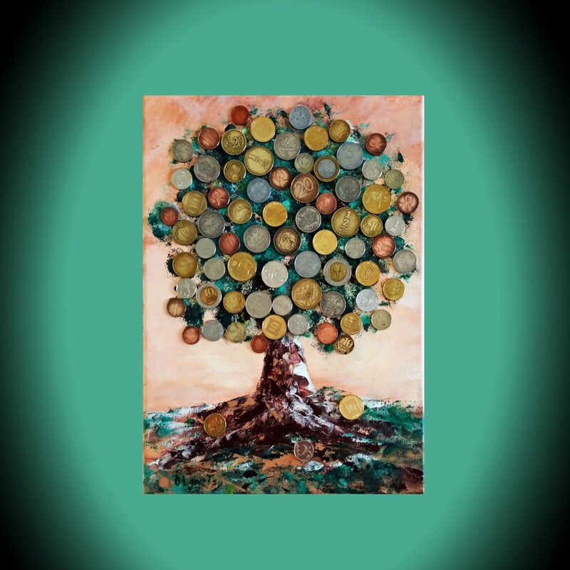 Money Tree Painting - Etsy