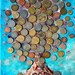 Original Artwork Money Tree Modern Art Canvas Wall Art Money Gift for ...