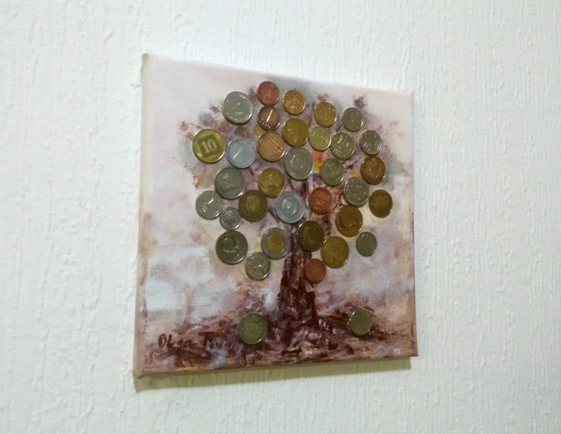 Modern Art Money Tree Canvas Art Beautiful Gift for Lovers Feng Shui ...