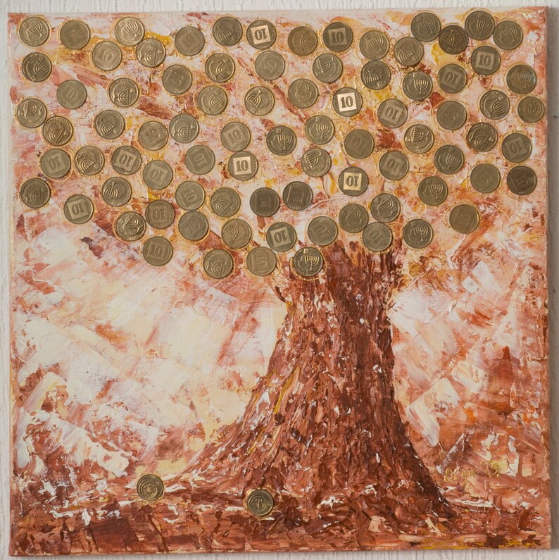 Feng Shui Art Money Tree Art Mosaic Wall Art Good Luck Gift Original ...