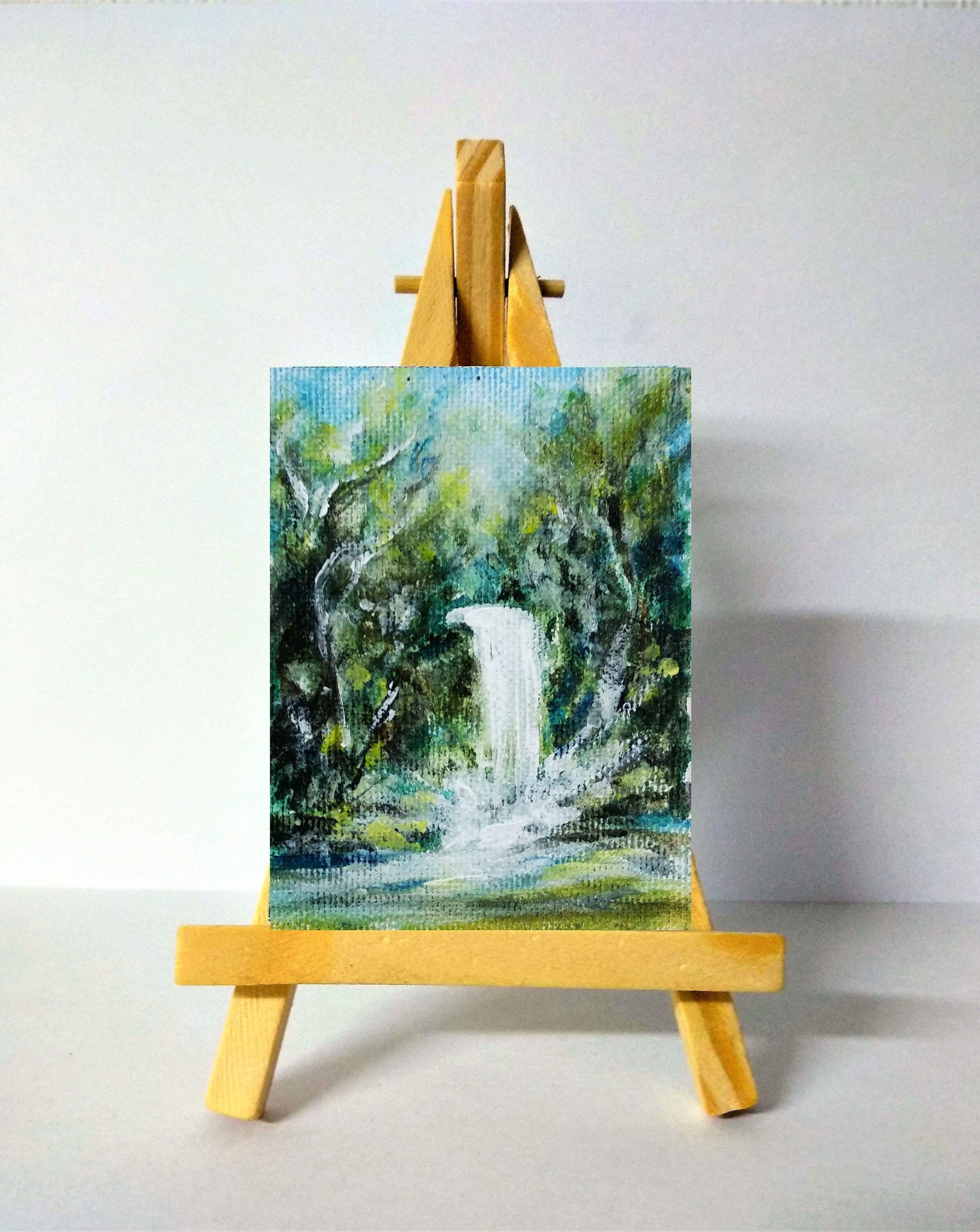 Waterfall ACEO Original Art Landscape Miniature Art Thank You - Etsy
