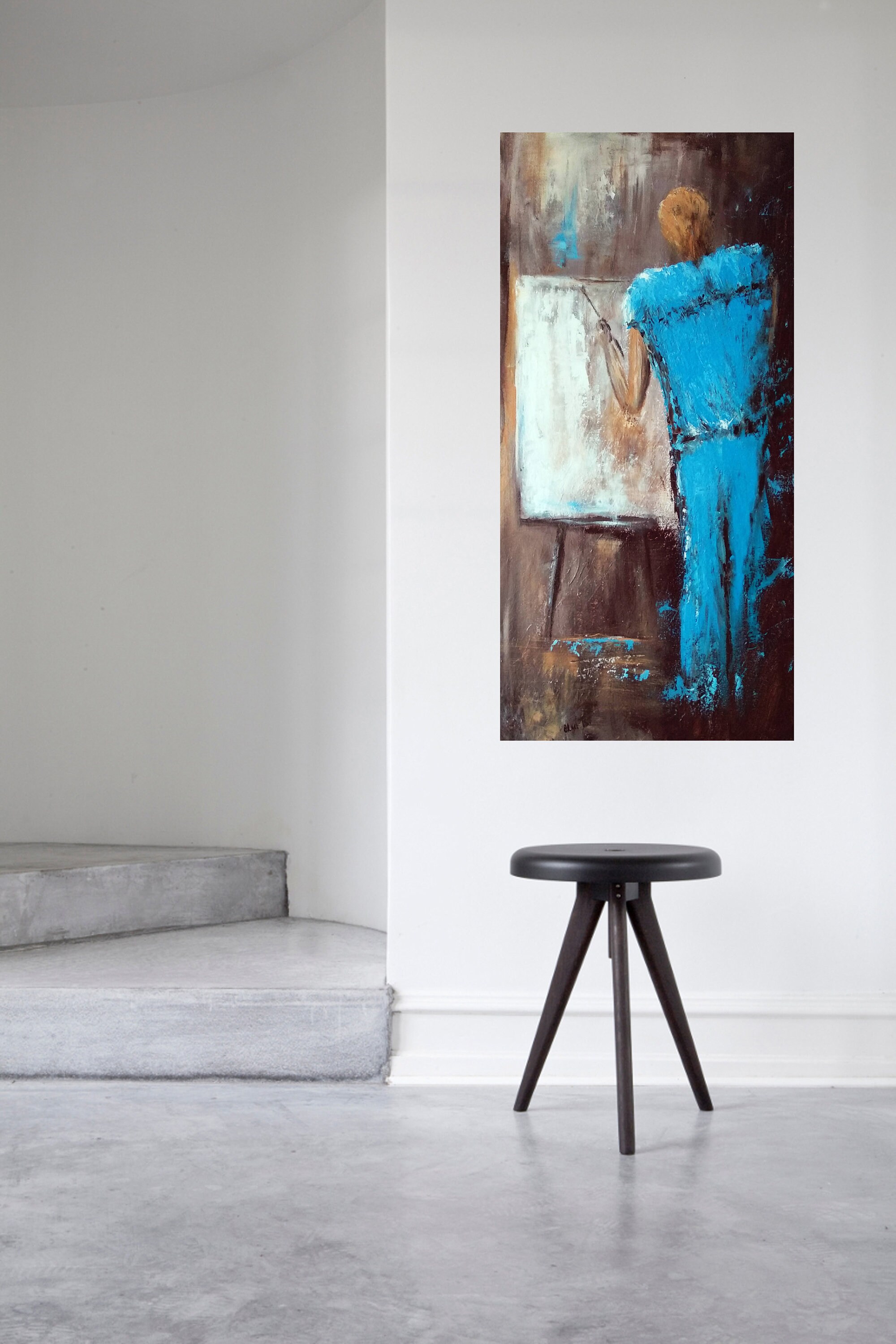 Man Figure Art Abstract Interior Design Individual Artist Art - Etsy