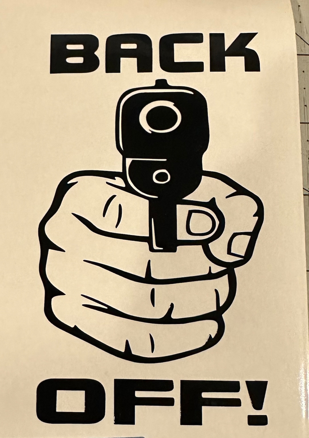 Back off Decal / Car and Truck Decals / Window Sticker / Gun Lover ...