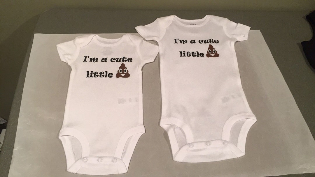 I'm a Cute Little Shit Onesie, Poop Emoji, Baby Shower Present ...