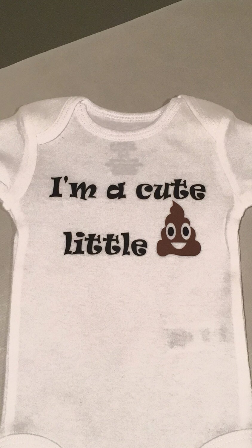 I'm a Cute Little Shit Onesie, Poop Emoji, Baby Shower Present ...