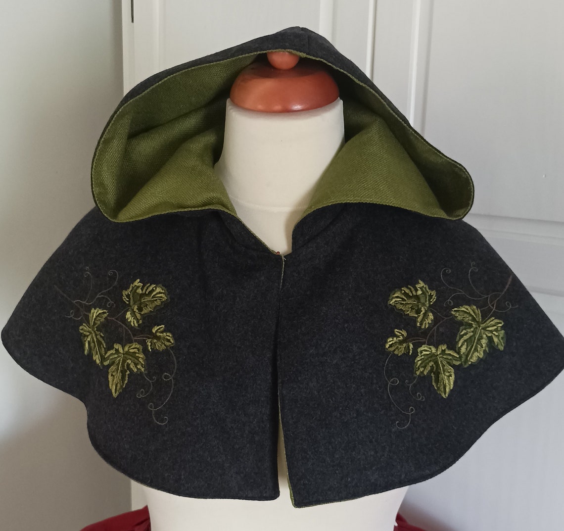 Fantasy Costume, Woolen Cape, Elf Costum, Cosplay, Embroidered Cape - Etsy
