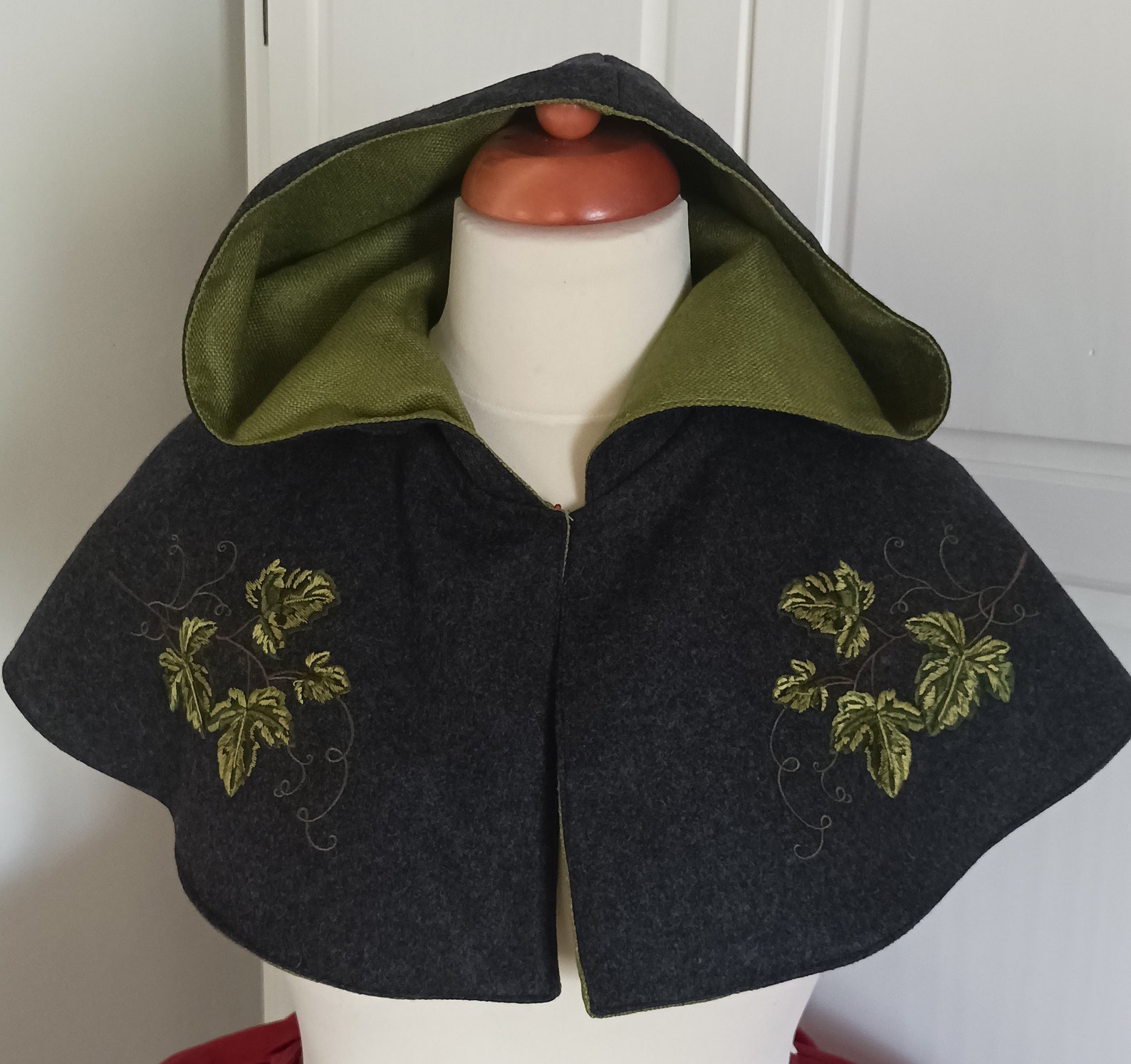 Fantasy Costume Woolen Cape Elf Costum Cosplay Embroidered - Etsy