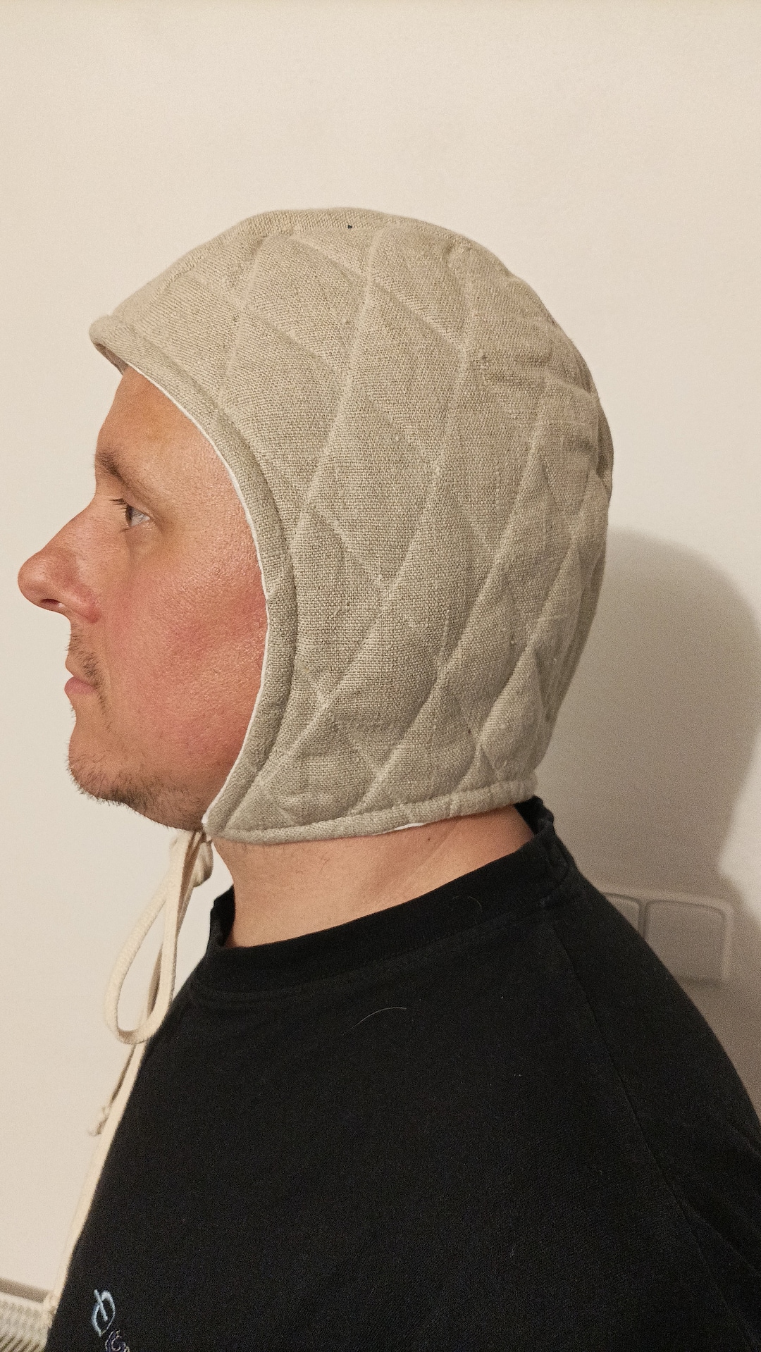 Medieval Linen Cap ,quilted Linen Hat,linen Cap13. -15. Century Cap ...