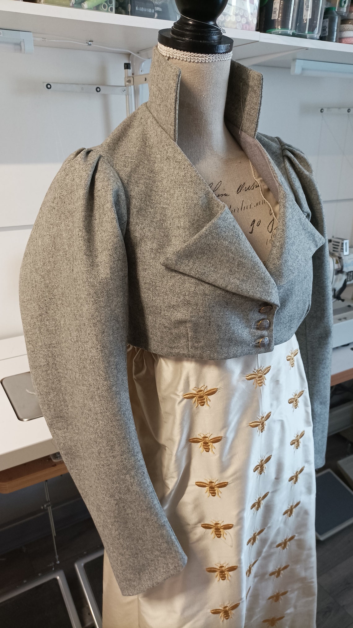 Regency Empire Jacket, Spencer, Regency Spencer, Empire Costume, Woolen ...