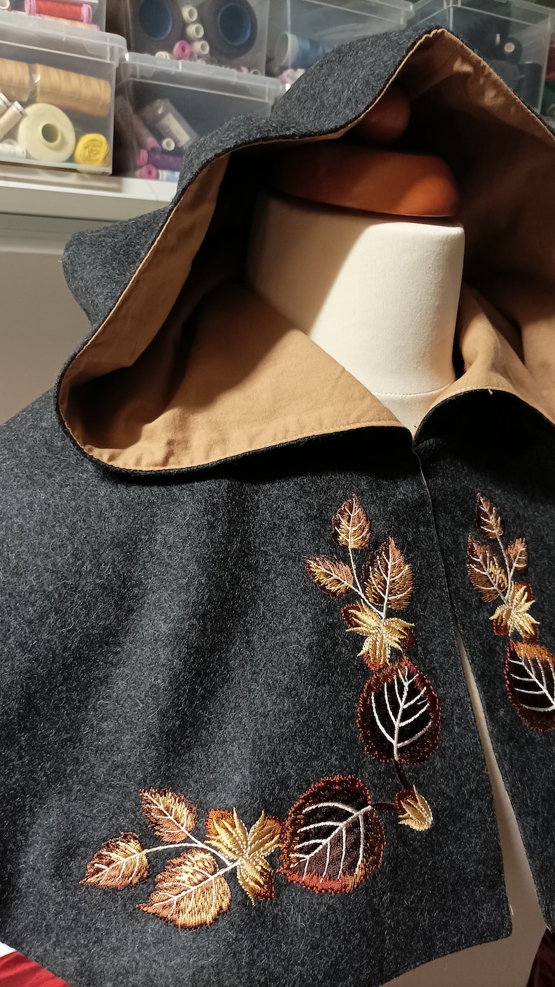 Fantasy Costume Woolen Cape Elf Costum Cosplay Embroidered - Etsy