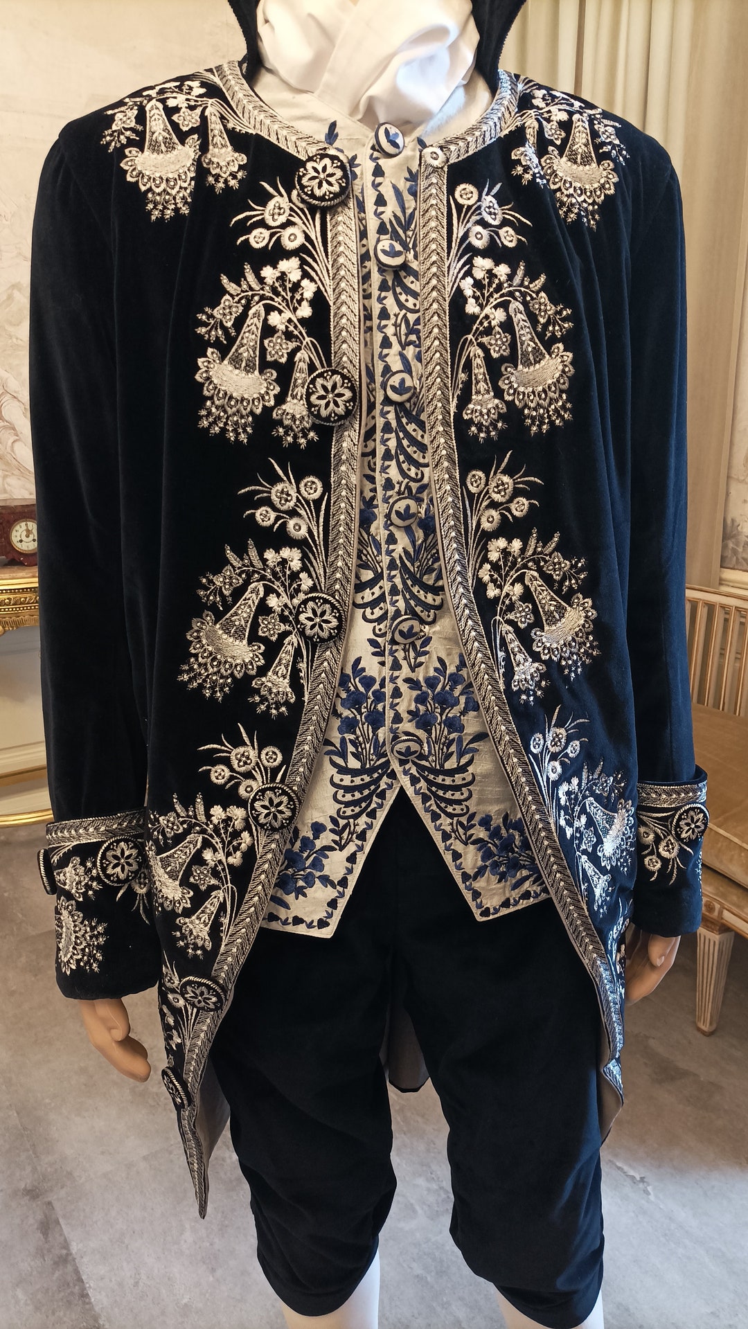 Baroque Clothing for Men, Velvet Embroidered Jacket, Vest, Trousers - Etsy