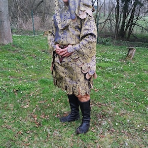 Medieval Houpelande for Men, Medieval Coat, Medieval Brocade Costum ...