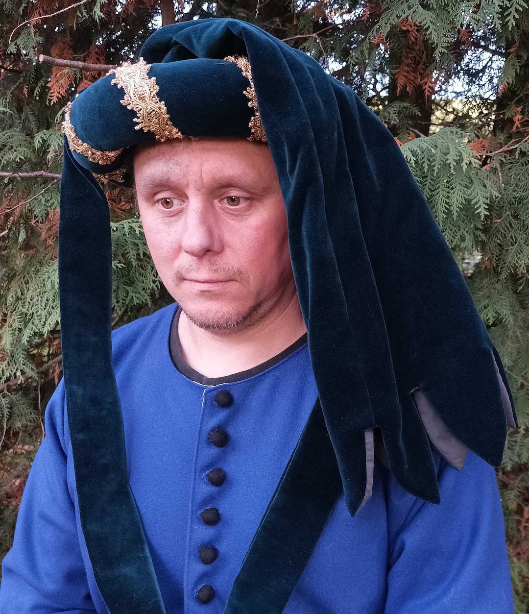 Medieval Headdress, Chaperone, Men Historical Costum, Historical Hat ...