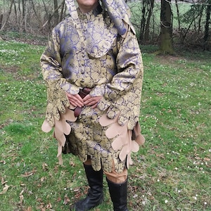 Medieval Houpelande for Men, Medieval Coat, Medieval Brocade Costum ...