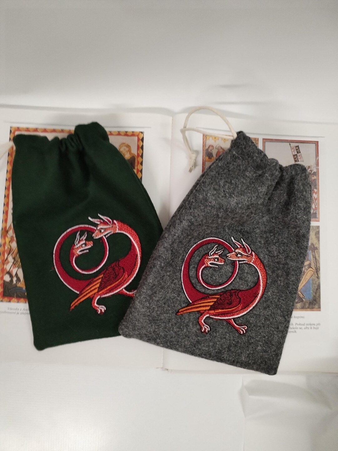Medieval Pursemedieval Bag, Woolen Bag, Bag With Historical Embroidery ...