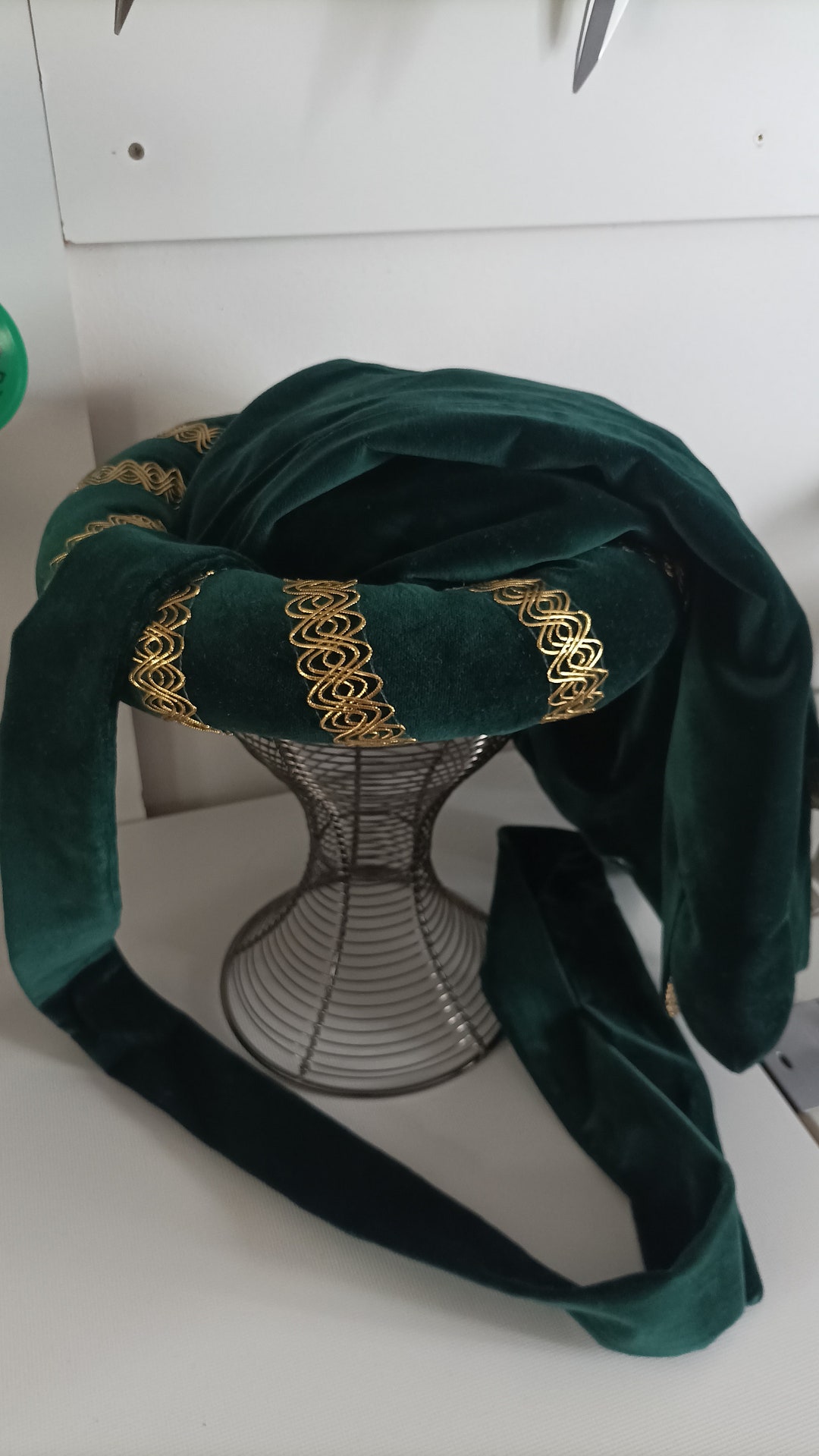 Dark Green Velvet Medieval Hood for Men , Chaperone, Chaperon, Medieval ...