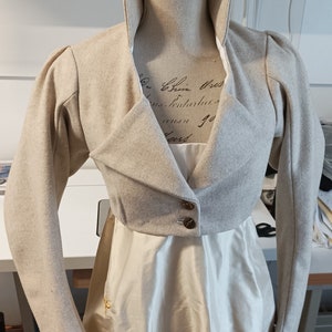 Regency Empire Jacket, Spencer, Regency Spencer, Empire Costume, Woolen ...
