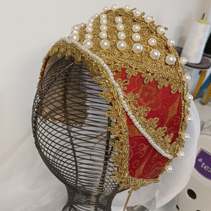 Renaissance Headdress, Brocade Hat, Renaissance Costume, Brocade ...