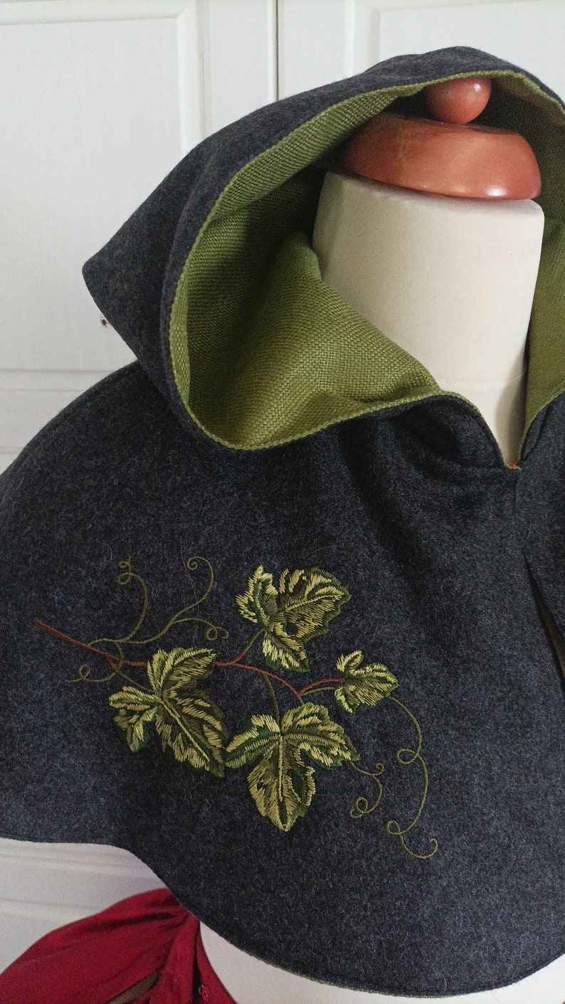 Fantasy Costume Woolen Cape Elf Costum Cosplay Embroidered - Etsy