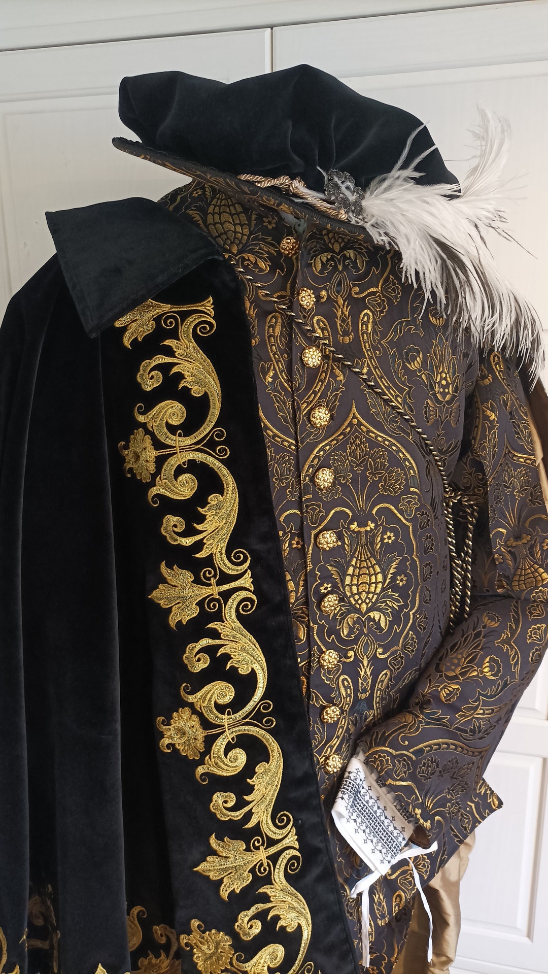 Renaissance Men Costume, Brocade and Wool Renaissance Costume ...