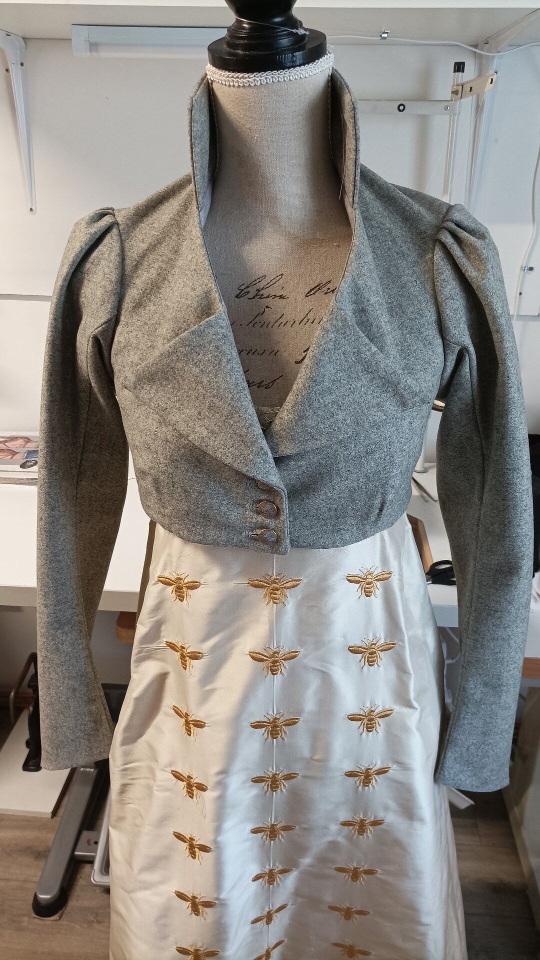 Regency Empire Jacket, Spencer, Regency Spencer, Empire Costume, Woolen ...