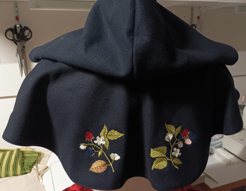 Fantasy Costume Woolen Cape Elf Costum Cosplay Embroidered - Etsy