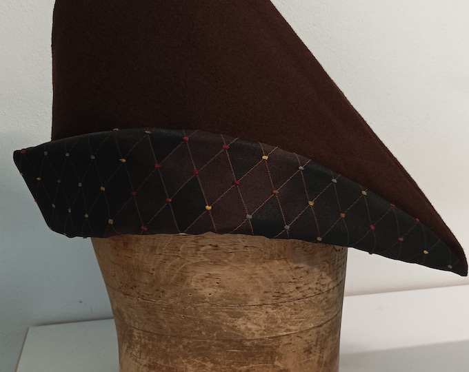 Medieval Hat, Historical Hat, Woolen Medieval Hat, Brocade Hat ...