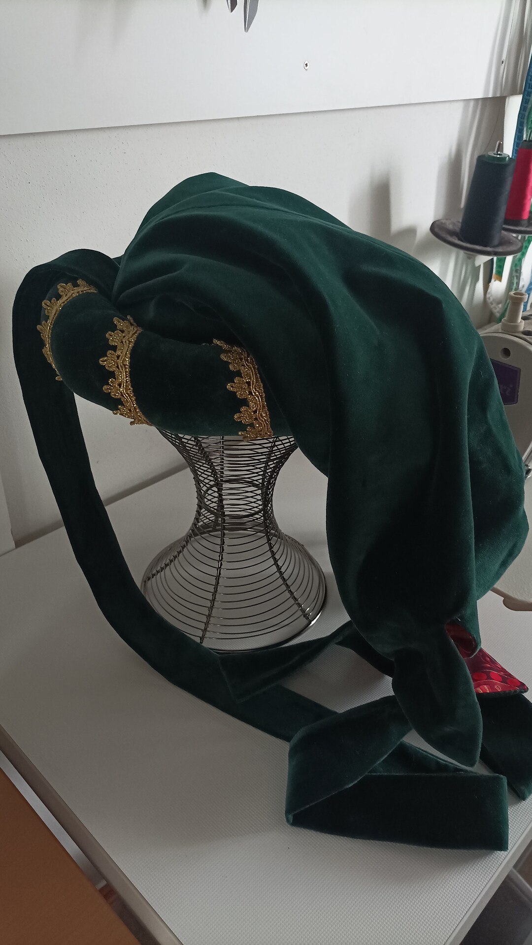 Dark Green Velvet Medieval Hood for Men , Chaperone, Chaperon, Medieval ...