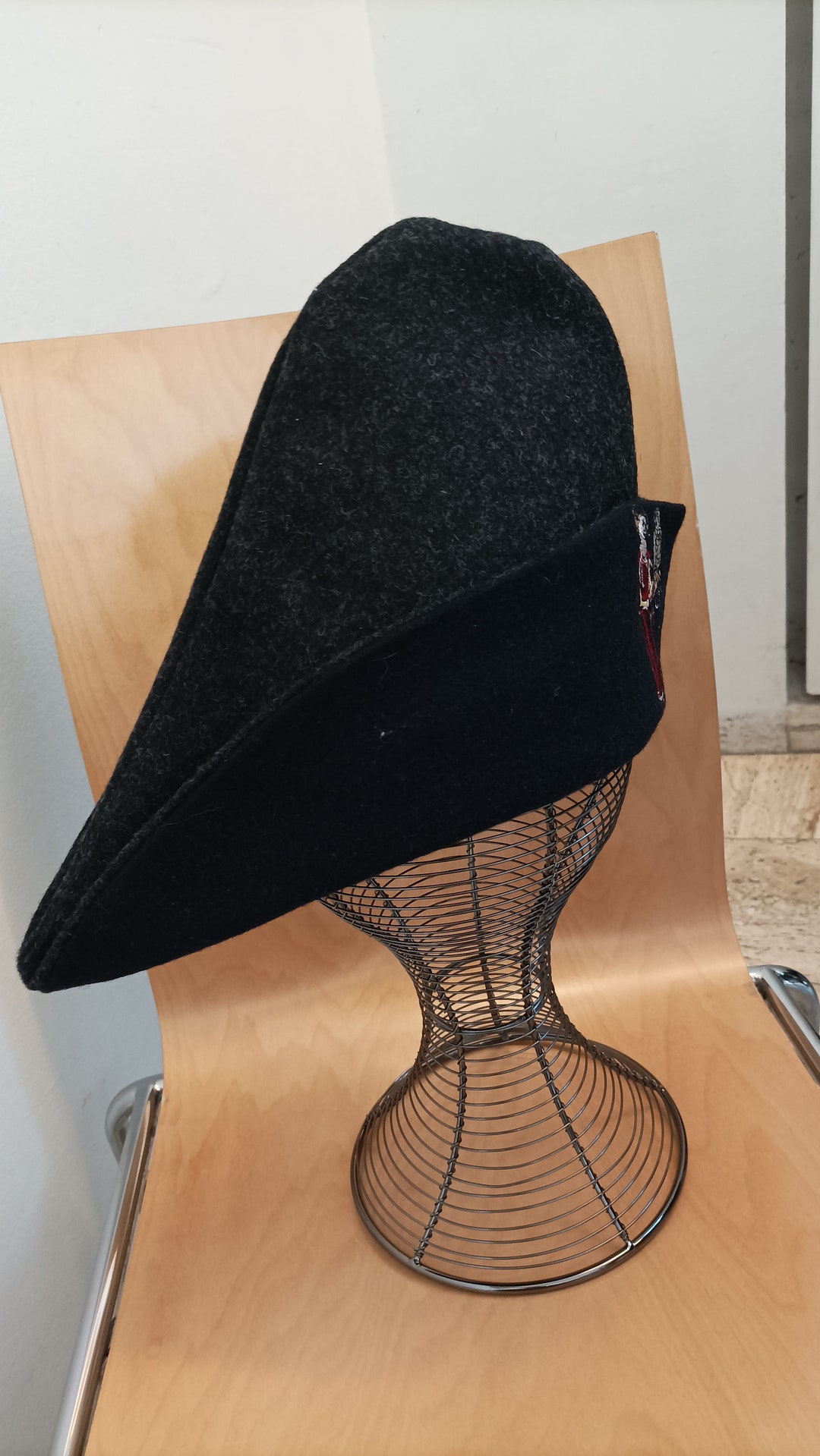 Medieval Hat, Historical Hat, Woolen Medieval Hat, Embroidered Hat ...